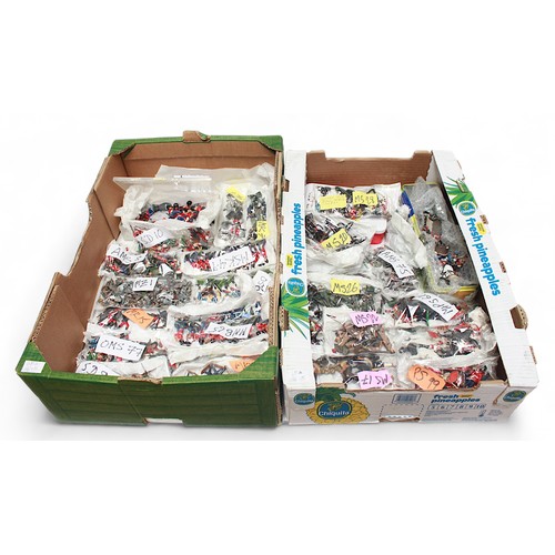 A very large collection of assorted painted lead and plastic scale ...