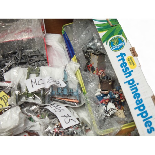 A very large collection of assorted painted lead and plastic scale ...