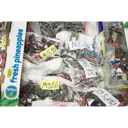 A very large collection of assorted painted lead and plastic scale ...