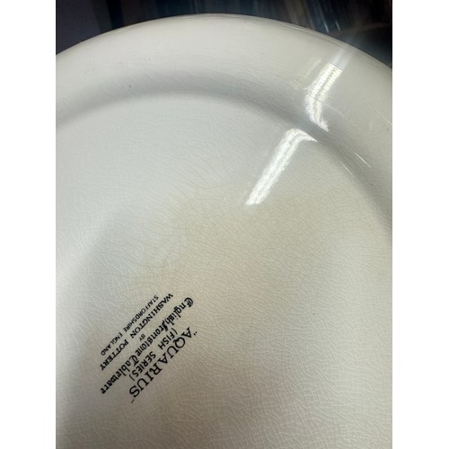 A set of seven English Ironstone Pottery plates, ‘Beefeater’, steak and ...