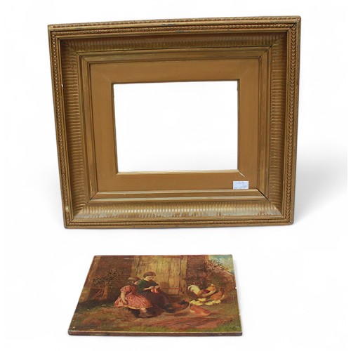 Alfred H. Green (English fl.1844-1868), Farmyard scene with two seated ...