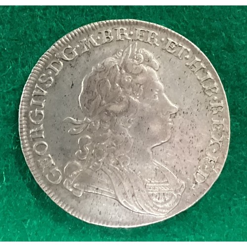 A George 1st silver halfcrown (SECVNDO), 1715, roses and plumes. Superb ...