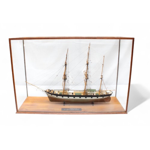 A three mast model ship depicting The Astrea, built in 1866 by John ...