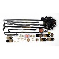 A collection of assorted Royal Navy cap tallies including HMS Kent, HMS ...