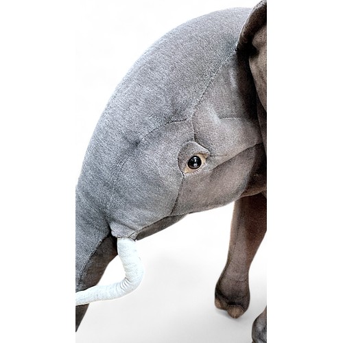 A very large stuffed toy elephant by Hamleys of London, with Hamleys ...