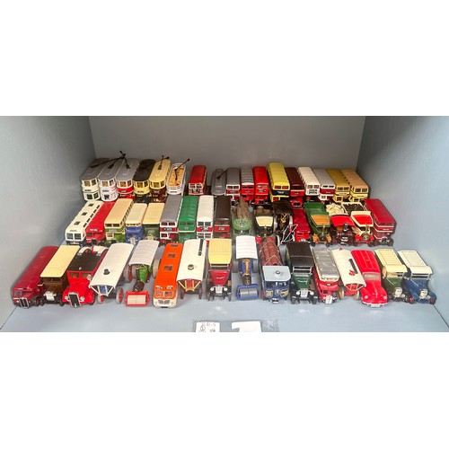 A collection of approximately ninety various loose die-cast scale model ...