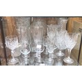 A large collection of assorted cut-glass, comprising champagne flutes ...