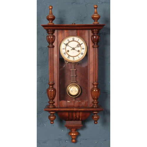 A Vienna wall clock, with crossed arrow dial for Hamburg American Clock ...