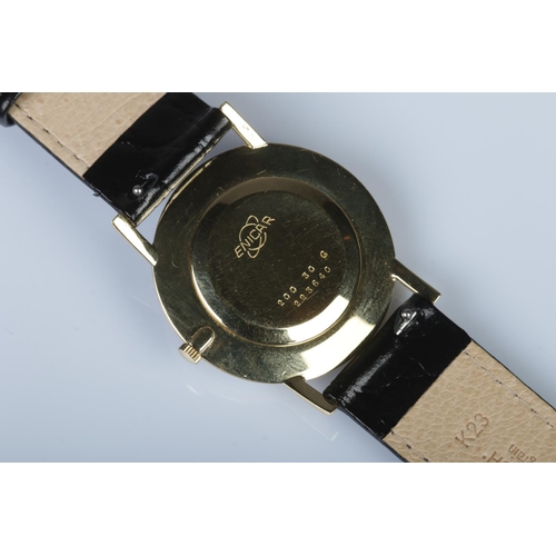 A 9ct Gold cased Gents Enicar Ultrasonic wristwatch. With 21 Jewel ...