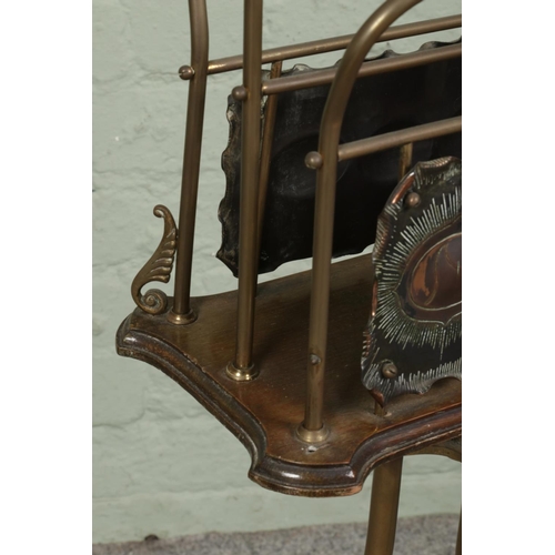 An early Twentieth Century oak and brass two-section revolving ...