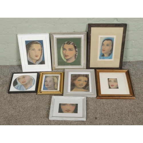 Stephen Bottomley Bygone Beauties, a collection of framed pastel ...