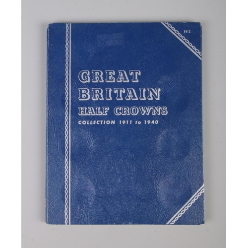 A partially filled Whitman's coin album; 8012 Great Britain half crowns ...
