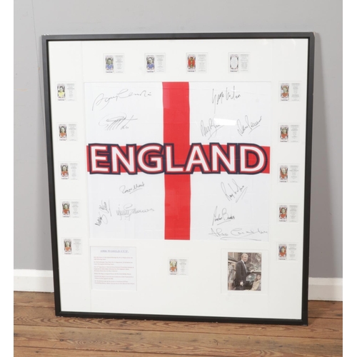 A large 1966 England World Cup team display featuring modern flag ...