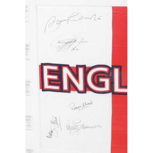 A large 1966 England World Cup team display featuring modern flag ...