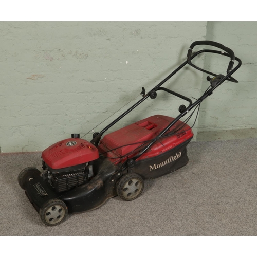 A Mountfield RV40 150cc petrol lawnmower.