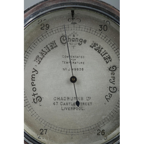 An Art Deco Chadburns desk barometer set in chrome horseshoe stand ...