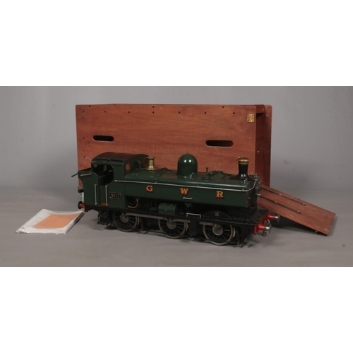 A live steam 5 inch gauge locomotive, Great Western Railway numbered ...
