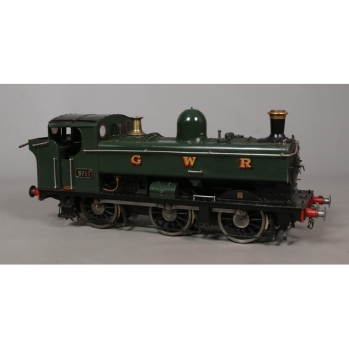 A live steam 5 inch gauge locomotive, Great Western Railway numbered ...