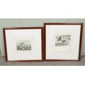 Philip Snow (b.1947) two framed prints depicting groups of birds one ...