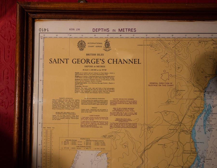 SAINT GEORGES CHANNEL ELECTRIFIED MAP WITH LIGHTS