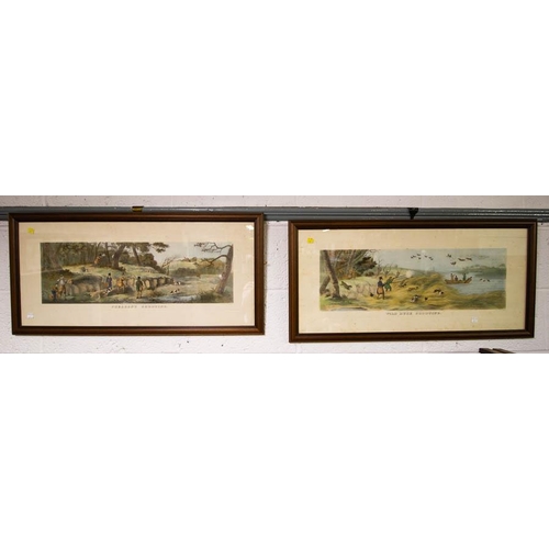 SET OF 4 SHOOTING PRINTS ENGRAVED BY T SUTHERLAND 91 X 47CM