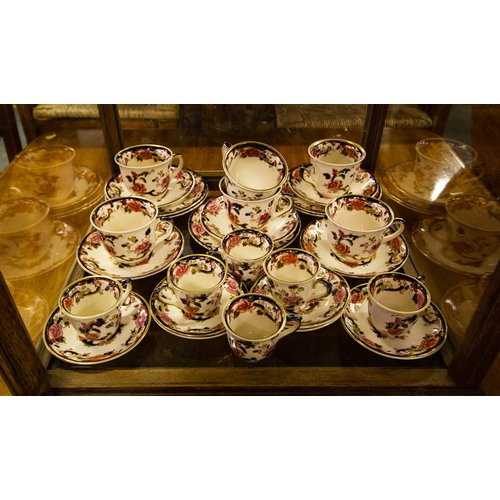 MASONS MANDALAY TEA/COFFEE SET - 9 SIDE PLATES, 9 SAUCERS, 10 CUPS, 7 ...