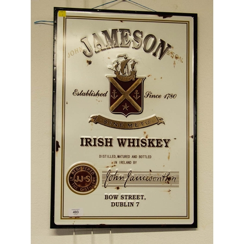 MODERN JAMESON METAL SIGN 40 X 60H CM + 8 MIDELTON WHISKEY BOXES + UMBRELLA