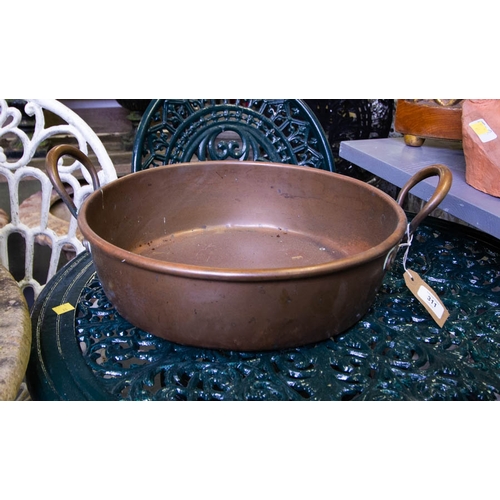 COPPER PRESERVING PAN 37CM DIAM
