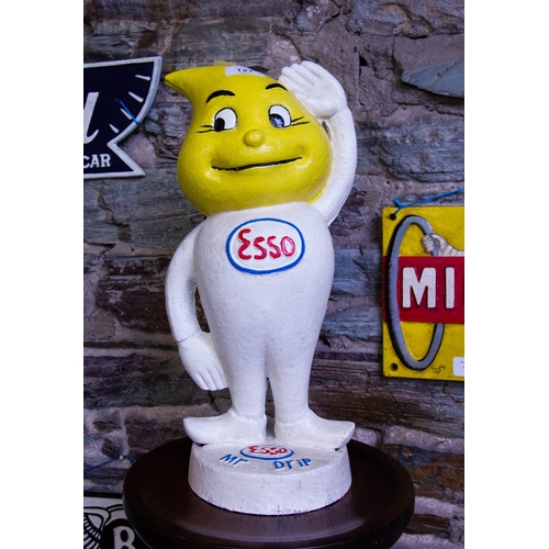 HEAVY CAST IRON MR DRIP ESSO ADVERTISING FIGURE. 40CM H