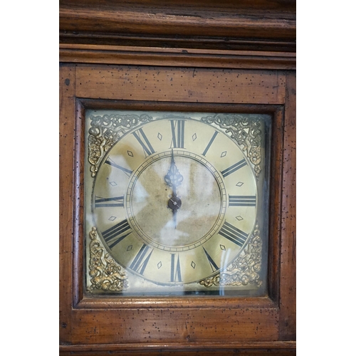 An 18th Century Elm Cased Country made Long Case Clock containing a ...