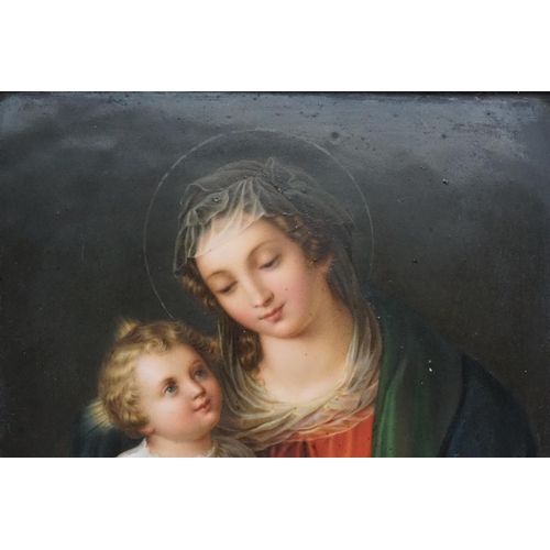 Ex Collection of Rev. John Gage Waller. A painted Porcelain Plaque ...