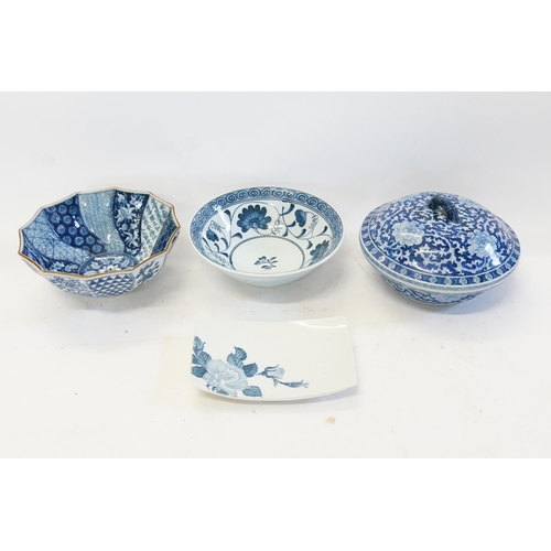 Ex Collection of Rev. John Gage Waller. A Japanese Blue & White Glazed ...