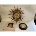A 1950s Starburst Clock by "Anstey & Wilson", a Belgravia Clock & a ...