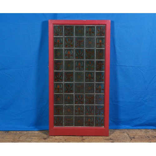 A Late 19th Century Multi-Panelled Glass Elizabethan Revival painted ...