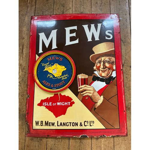 An Enamelled Advertising Sign for "Mew's Beers" (Isle of Wight ...