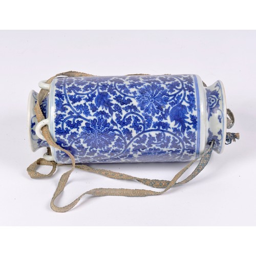 A Chinese Hanging Flower Vase decorated with Four Loop Handles with ...