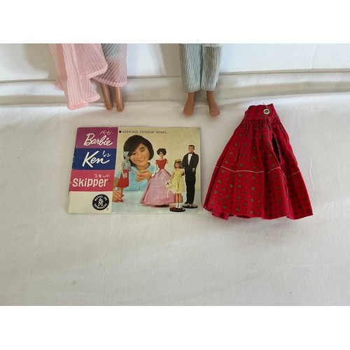 An Original Mattel Barbie "Ken" & "Skipper" in Original Clothes & a ...