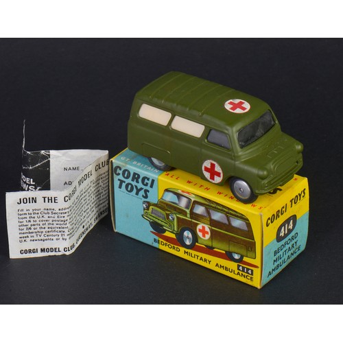A Boxed Original 1960s Corgi No: 414 "Bedford Military Ambulance ...