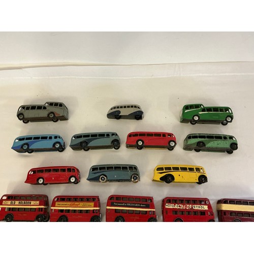 A Collection of 20+ Play Worn Dinky Bus models.