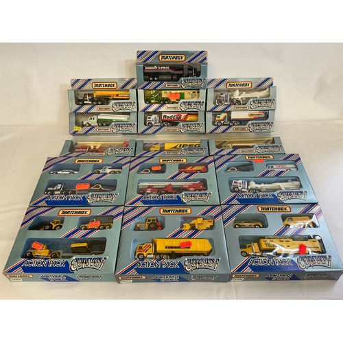 A Collection of 16 Matchbox models & sets to include 6 various Action ...