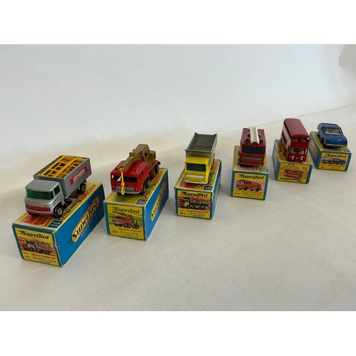 A Collection of Six 1970s Matchbox Superfast models to include numbers ...