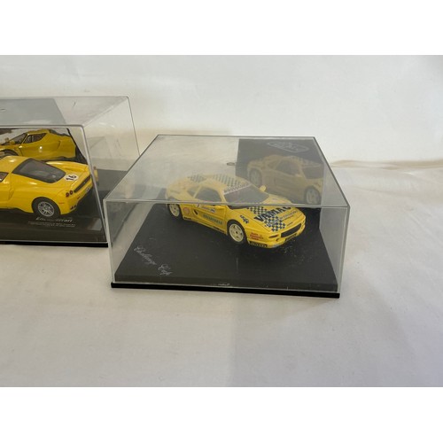 A Carrera Evolution "Enzo Ferrari" in Yellow, a Proslot "Ferrari 355 ...