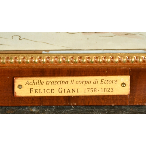 Felice Giani (1758-1823) Italian. "Achille Trascina il corpo di Ettore ...