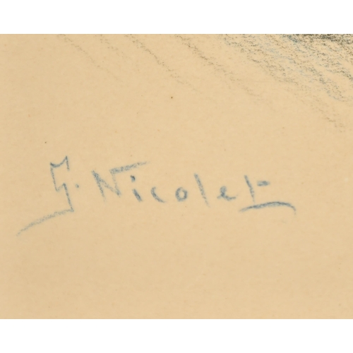 Gabriel Emile Edouard Nicolet (1856-1921) French/Swiss. An Elegant Lady ...