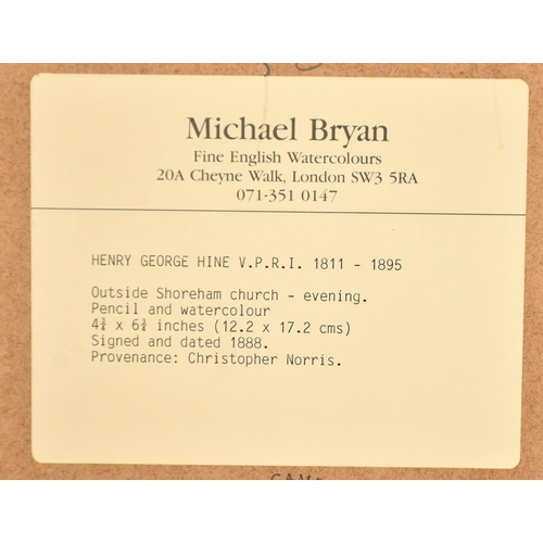 Henry George Hine (1811-1895) British. 'Outside Shoreham Church ...