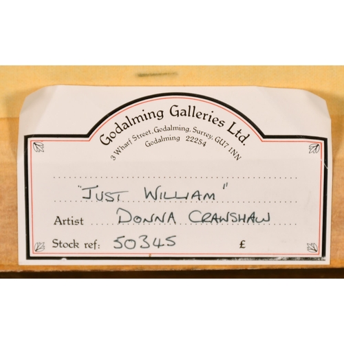 Donna Crawshaw (1960-) British. "Just William", Oil on canvas, Signed ...