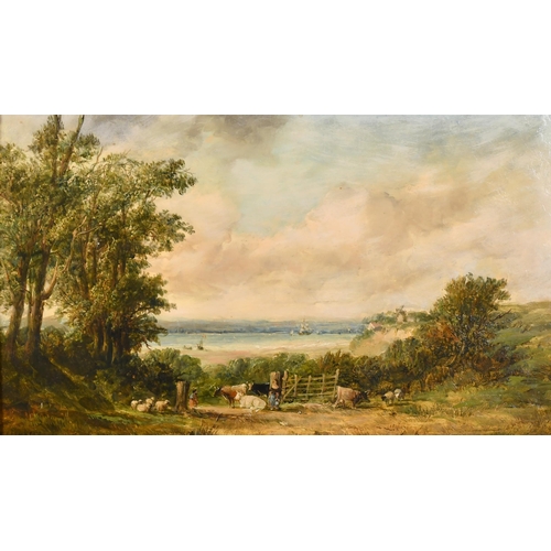 Alfred Vickers (1786-1868) British. "View from Bembridge Down, Isle of ...