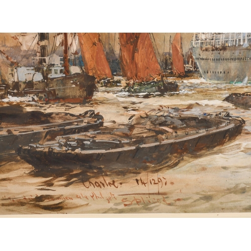 Charles Dixon (1872-1934) British. "The Liner Orizaba in the Pool of ...