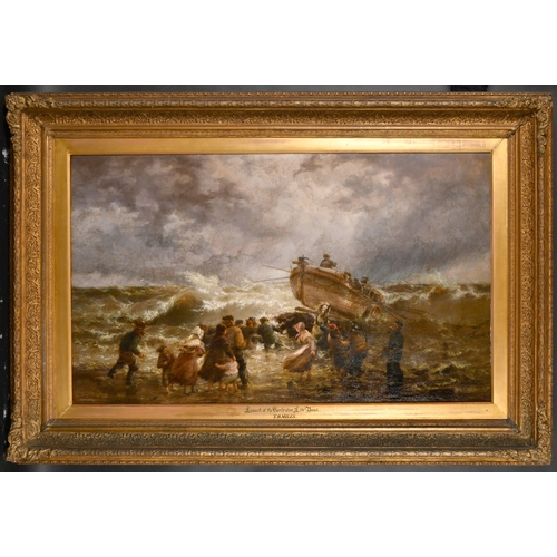 Thomas Rose Miles (1844-1916) British. "Launch of the Gorleston Life ...