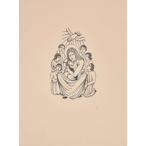 Eric Gill (1882-1940) British. "Madonna and Child, with Children" (1925 ...